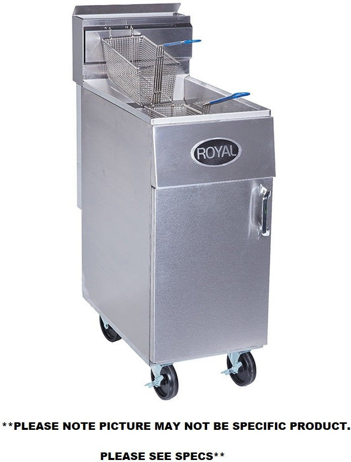 Royal - 65 lb Stainless Steel Energy Efficient Deep Fat Fryer - REEF-65 ...