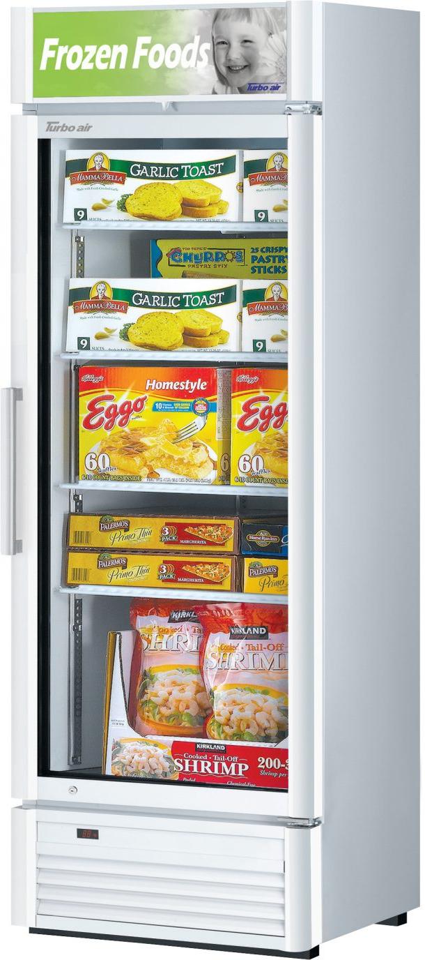 Turbo Air - 26.3" White Swing Door Freezer with LED Advertising Panel ...