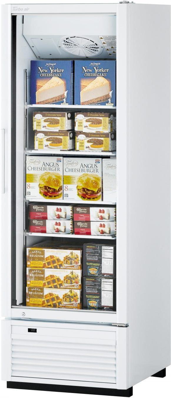 Turbo Air - Super Deluxe 27" White Glass Door Freezer with LED AD Panel ...
