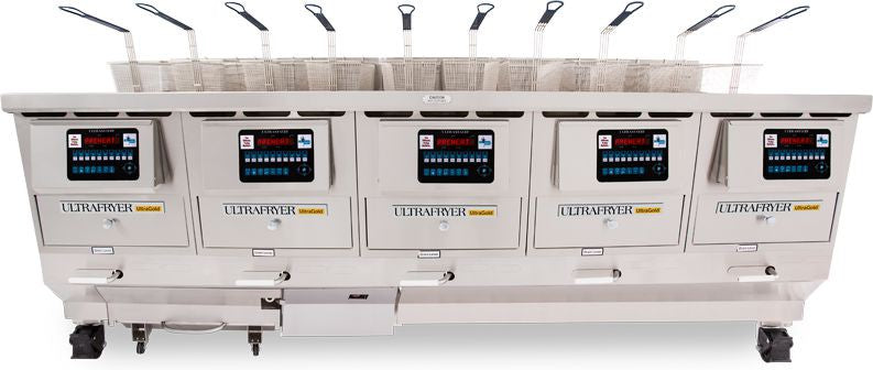 Ultra Fryer - Five Vat Commercial Gas Fryer with UltraClear Filtration ...
